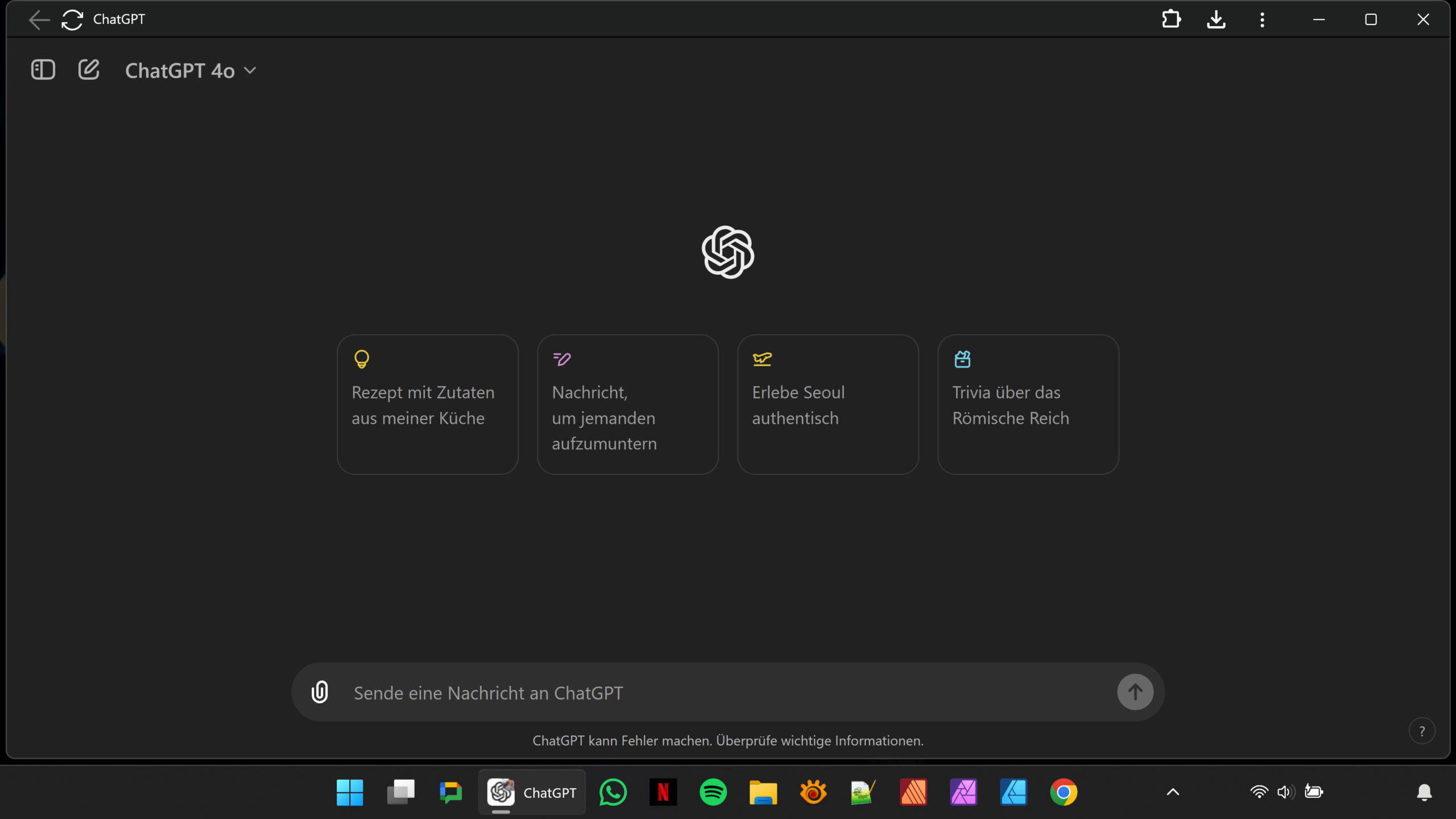 ChatGPT als Windows 11 App | Spycher Creative